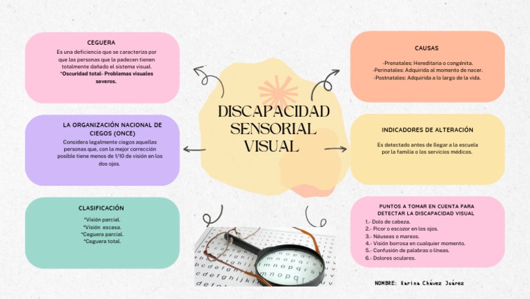 Mapa Mental de Discapacidad Sensoria Visual | PDF