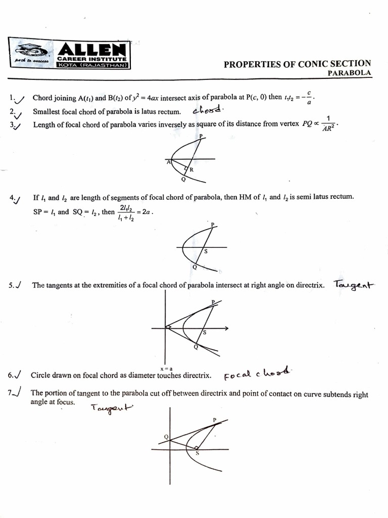 Conic Properties Pdf