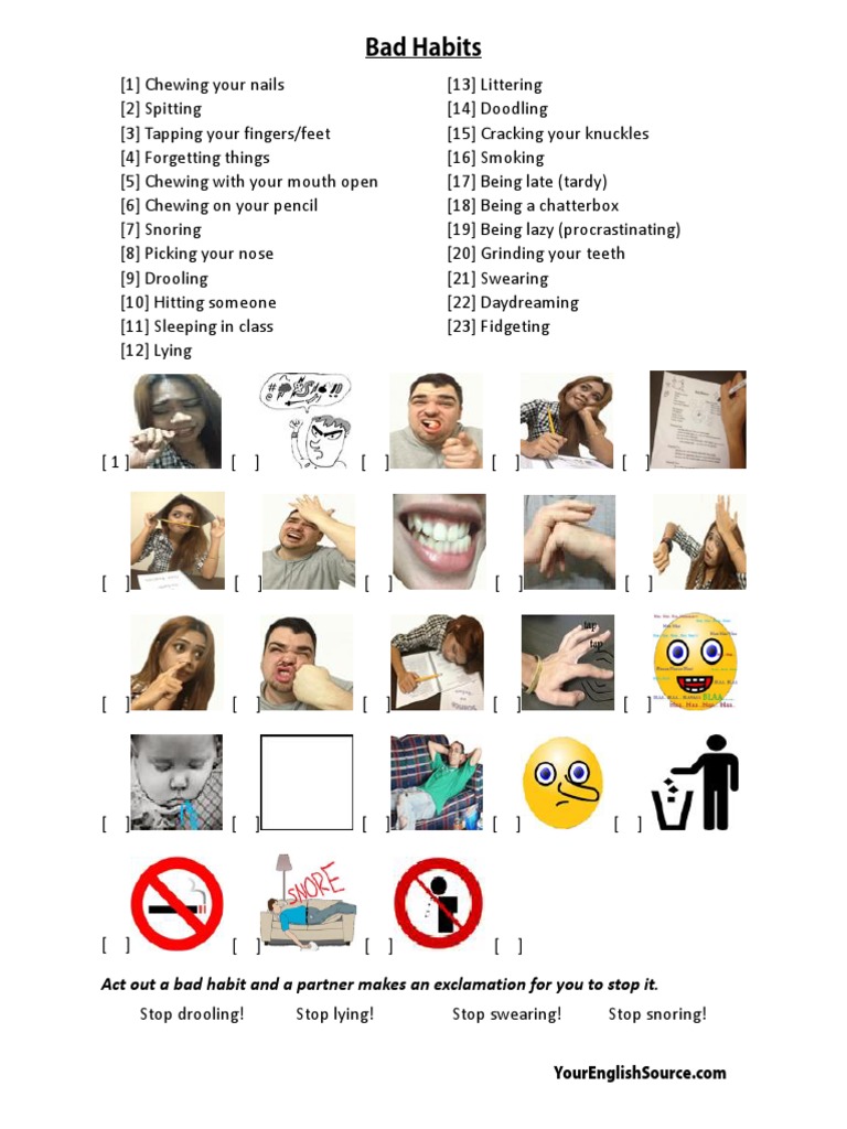 Common Bad Habits Explained | PDF