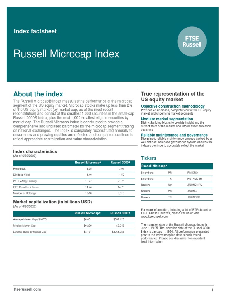 Russel Microcap Index | PDF | Stock Market Index | Stocks
