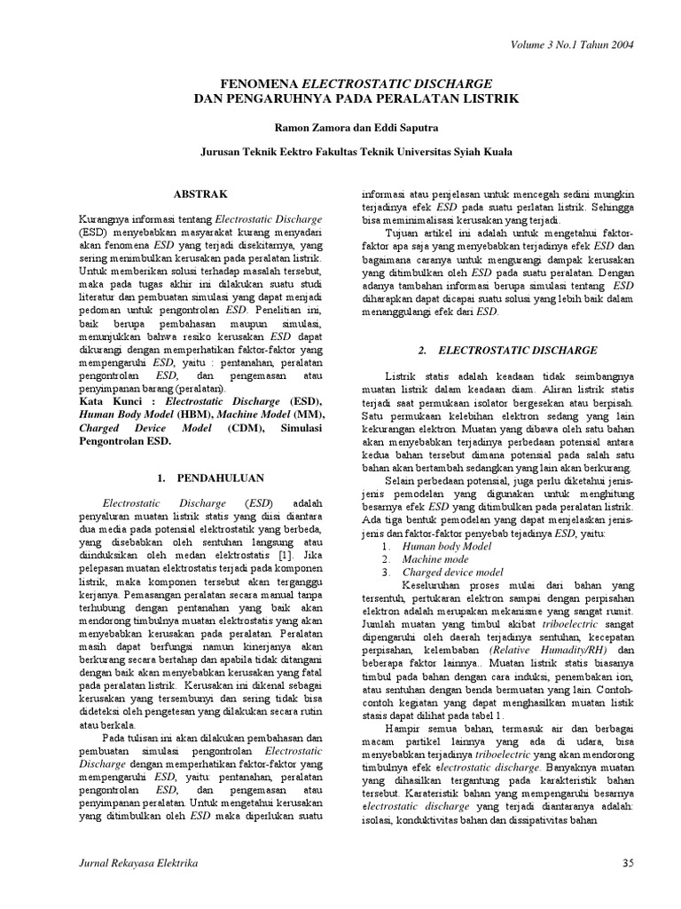 Fenomena Electrostatic Discharge | PDF