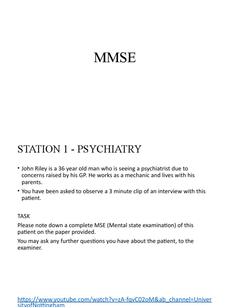 MMSE | PDF