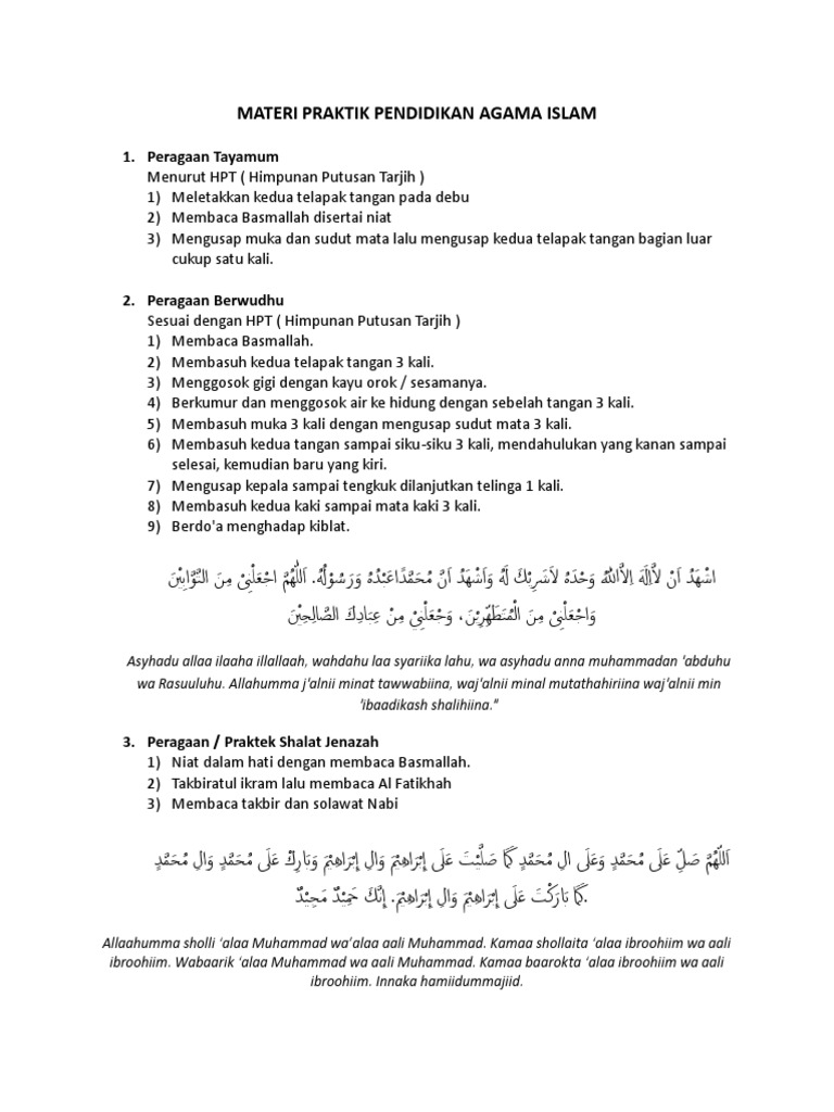 Materi Praktik Pai | PDF | Kajian Bahasa Asing | Agama & Spiritualitas