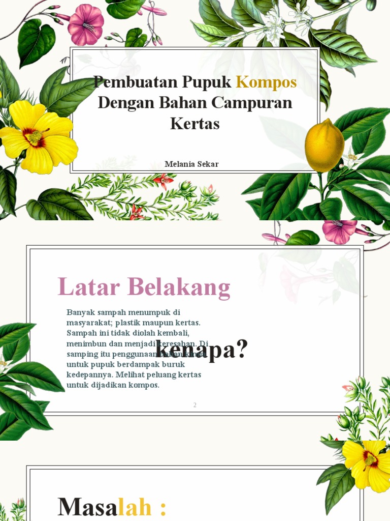 Pembuatan Pupuk Kompos | PDF