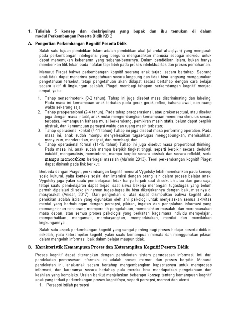 ANALISA BAHAN AJAR KB 2 (Tulislah 5 Konsep Dan Deskripsinya Yang Bapak Dan Ibu Temukan Di Dalam ...