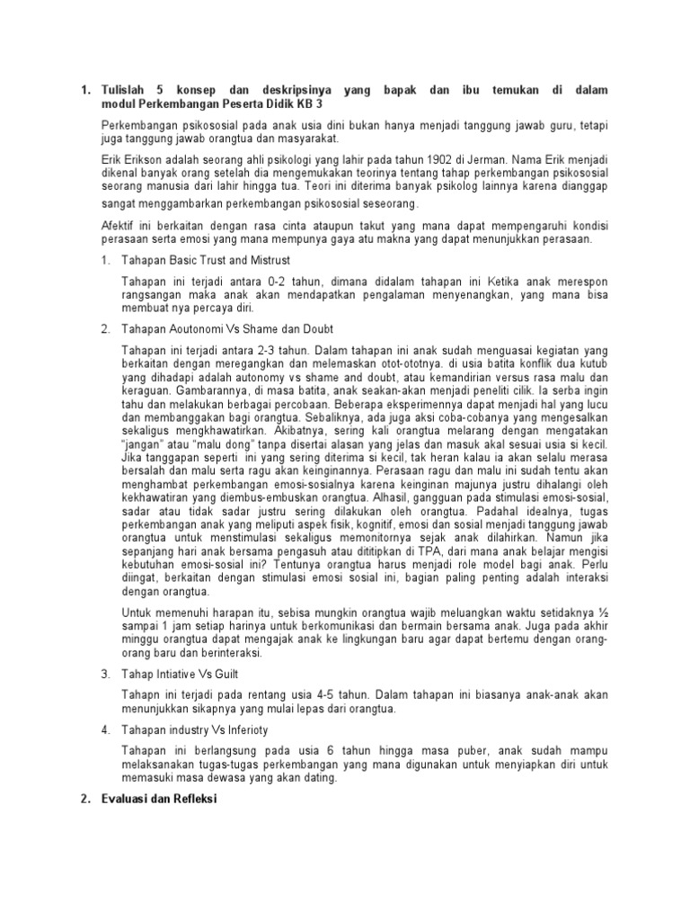 ANALISA BAHAN AJAR KB 3 (Tulislah 5 Konsep Dan Deskripsinya Yang Bapak ...