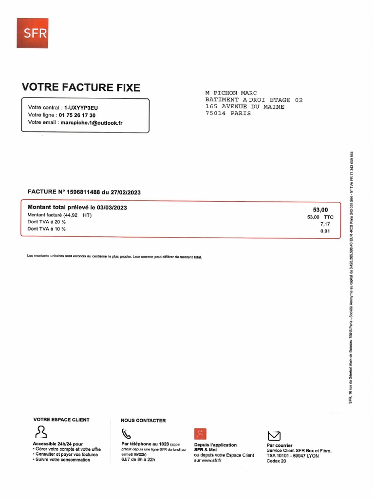 Facture Box sfr | PDF