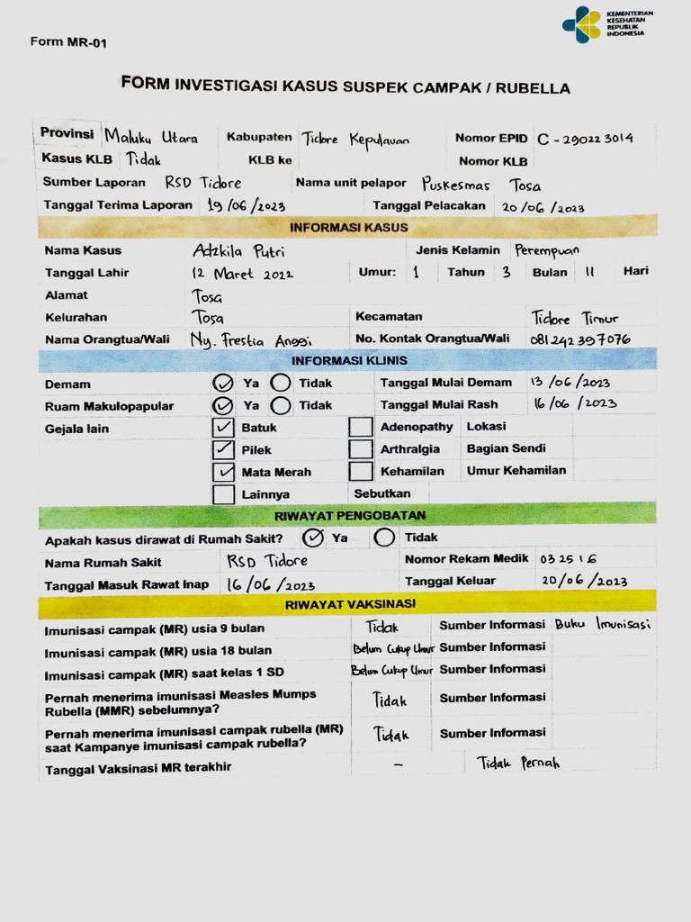 MR01 PKM Tosa Tidore | PDF