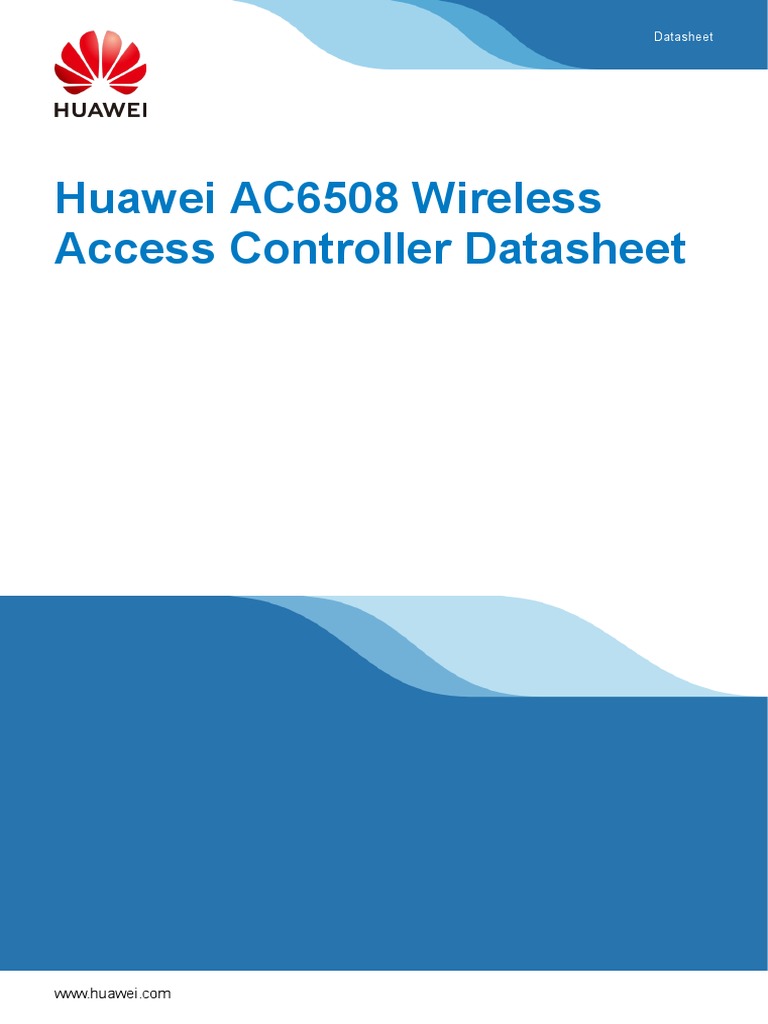 Huawei AC6508 Wireless Access Controller Datasheet | PDF