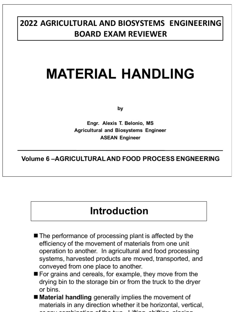 AFPE - Chap12 - Material Handling | PDF | Technology & Engineering