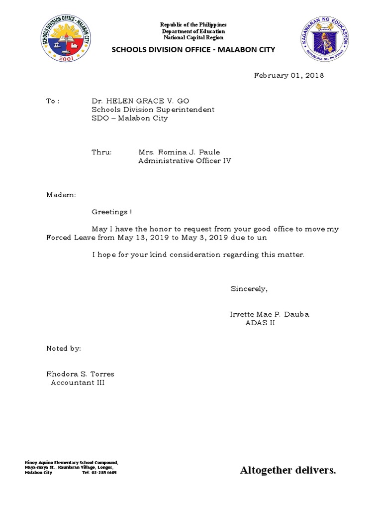 Forced Leave Letter Change | PDF