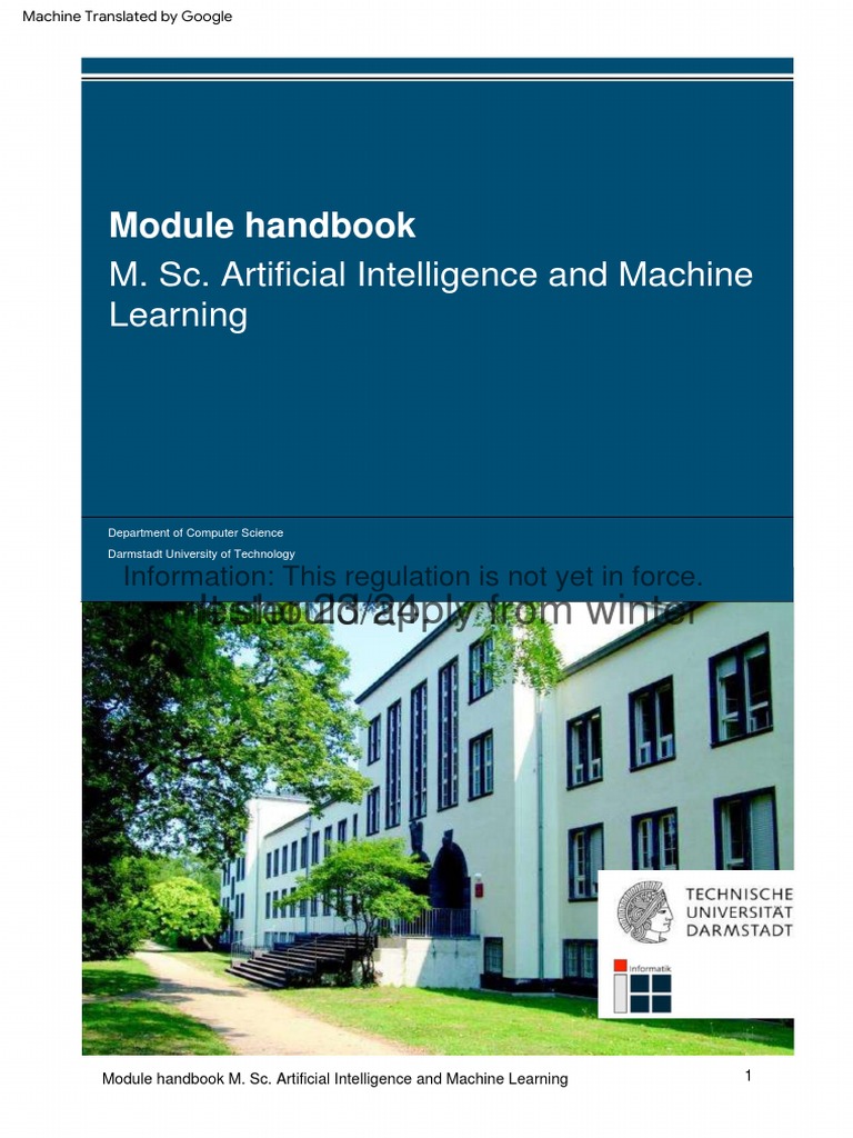 Dartmstadt AI ML | Download Free PDF | Machine Learning | Artificial Intelligence