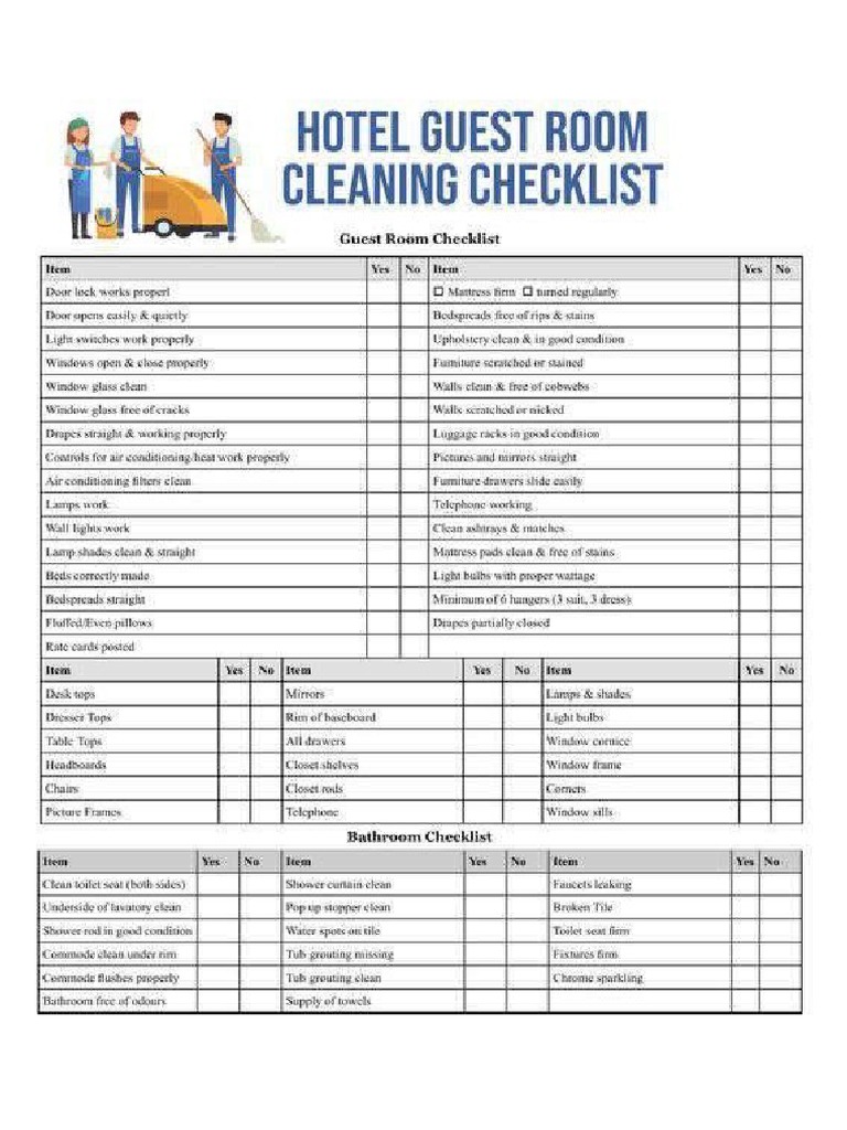 Guest Rom Checlist | PDF