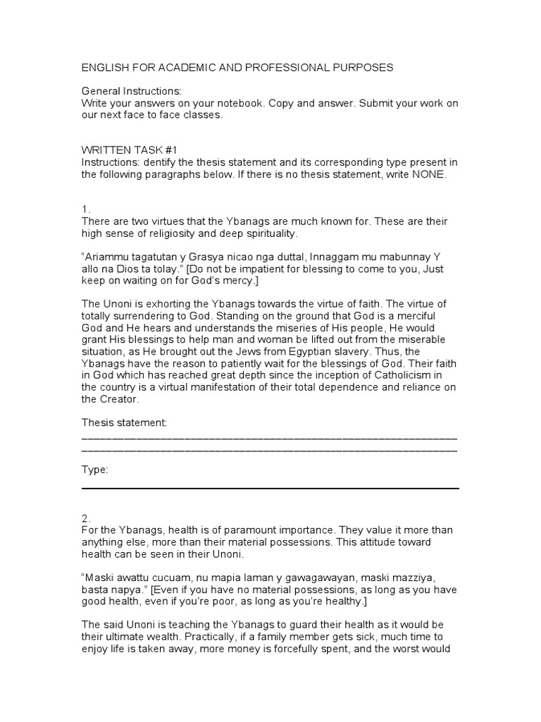 Eapp Q1W1 Written and Performance Task | PDF | Faith