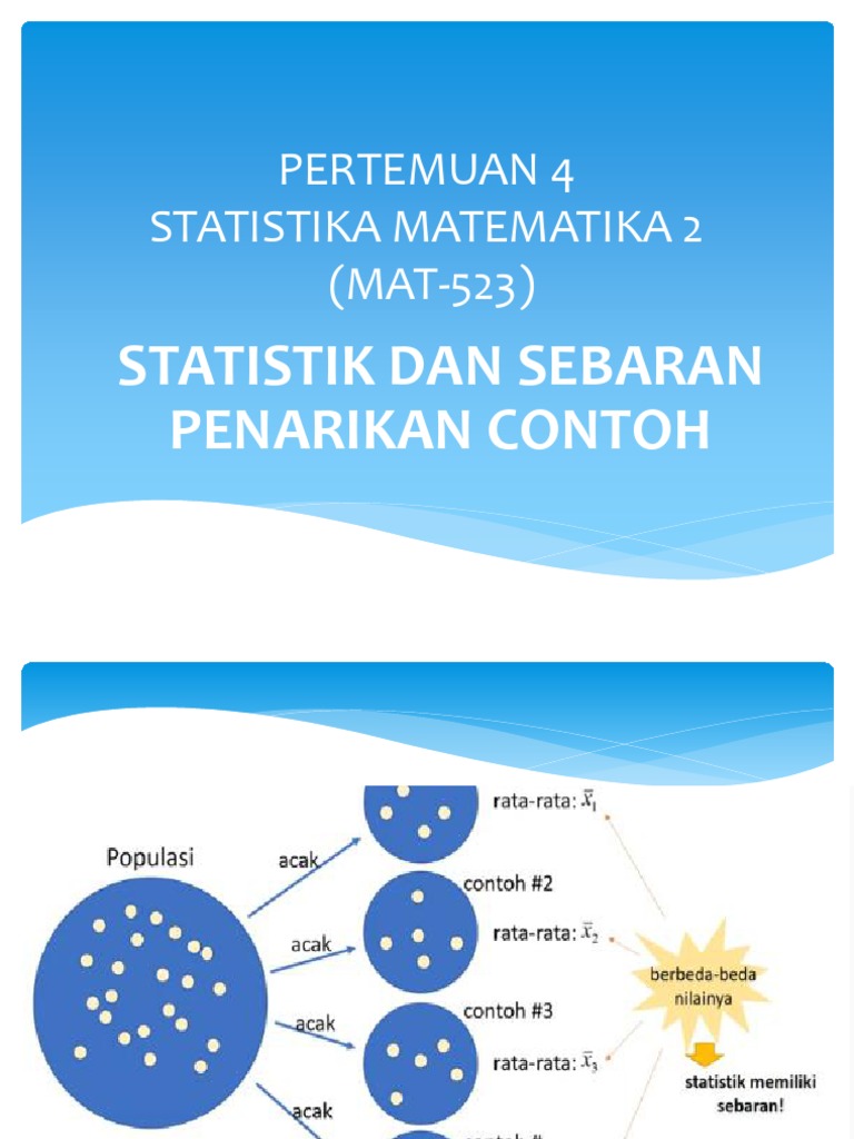 Statistik dan Sebaran Penarikan Contoh | PDF