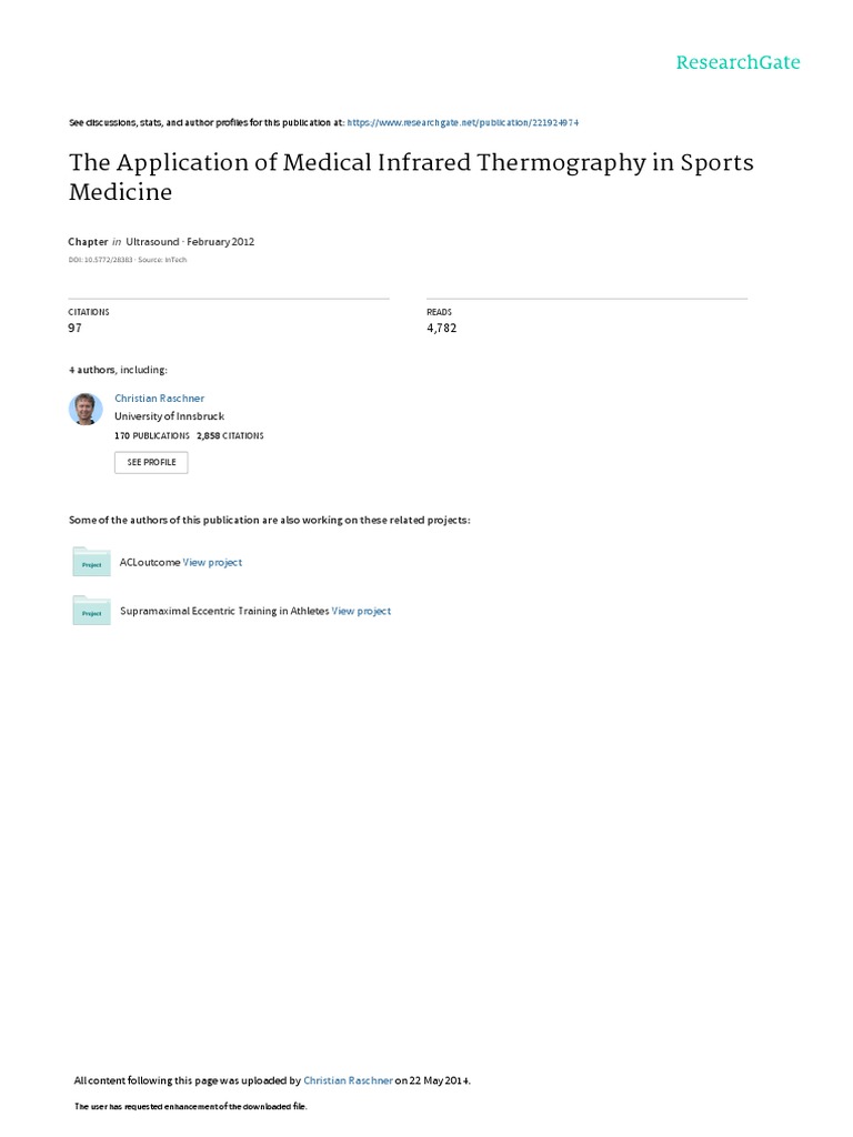 The Application of Medical Infrared Thermography in Sports Medicine | PDF