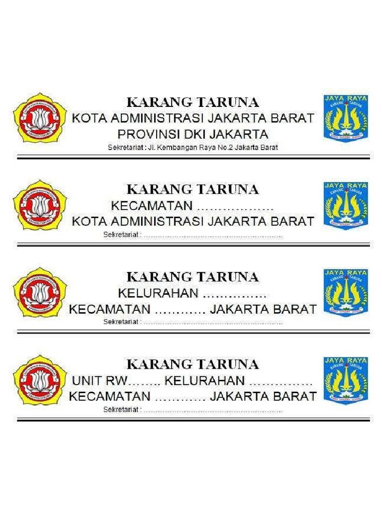 kop surat karang taruna | PDF