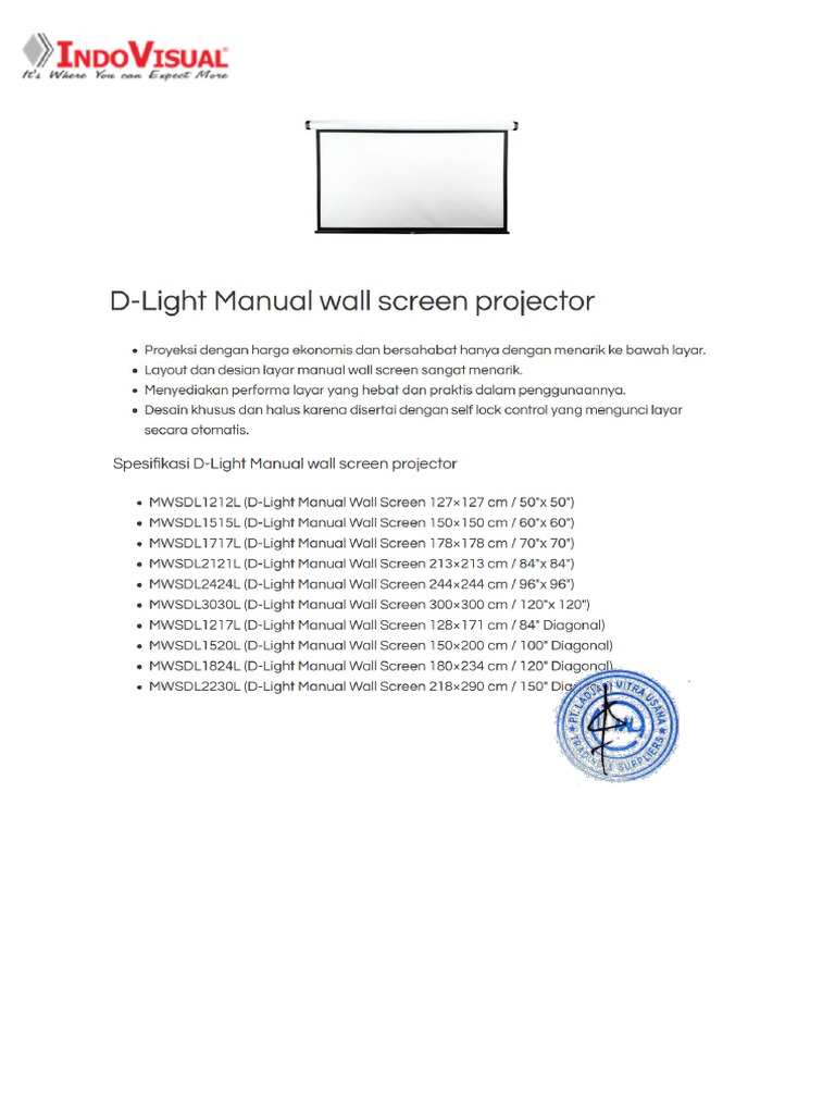 Brosur Layar Infokus | PDF