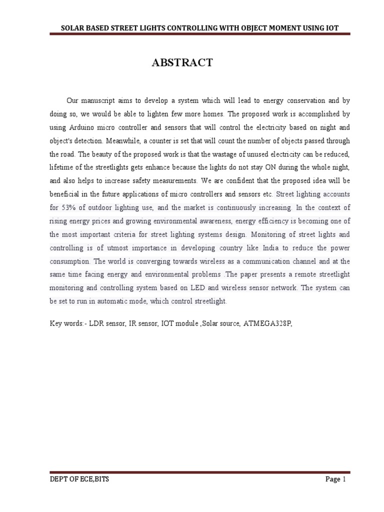 Final Year ECE Major Project | PDF