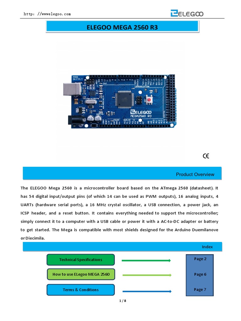 ELEGOO MEGA 2560 Board | PDF | Arduino | Manufactured Goods