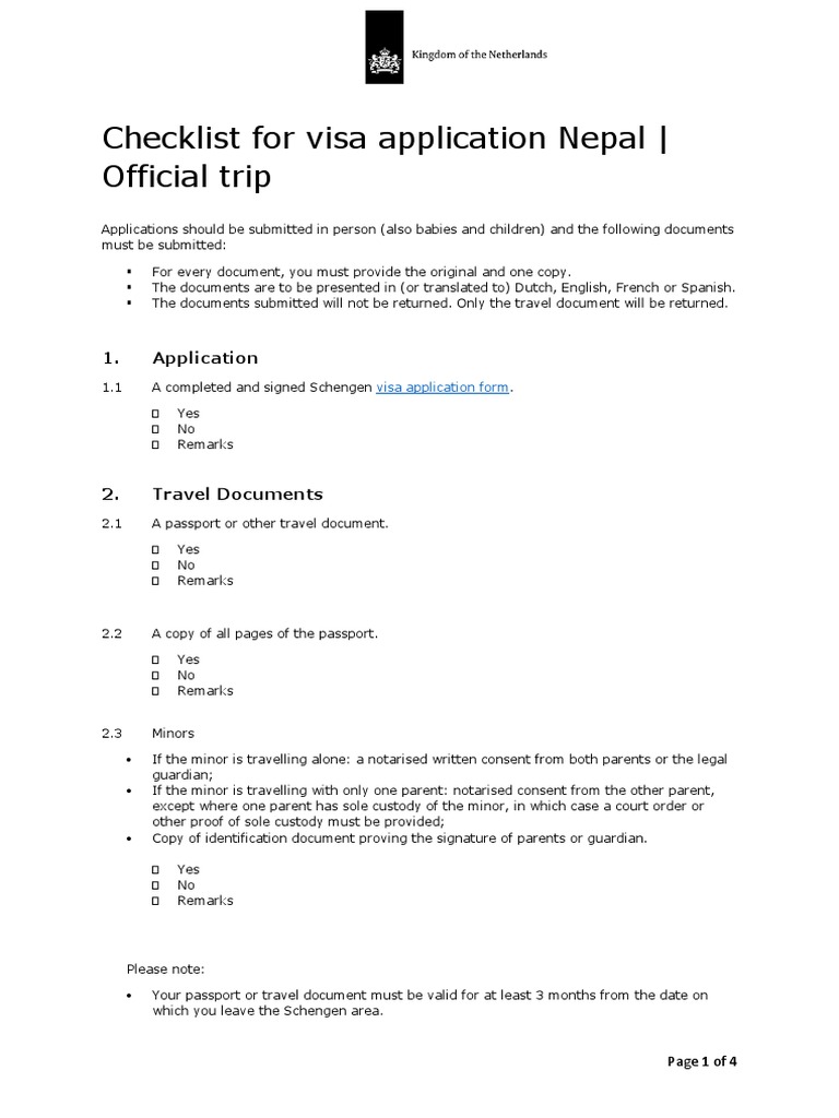 Checklist Official Visit Dec 2021 | PDF