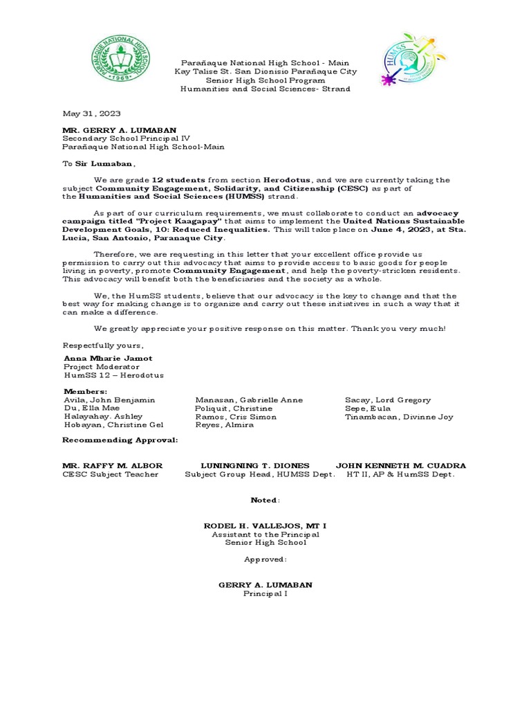 San Antonio Letter | PDF