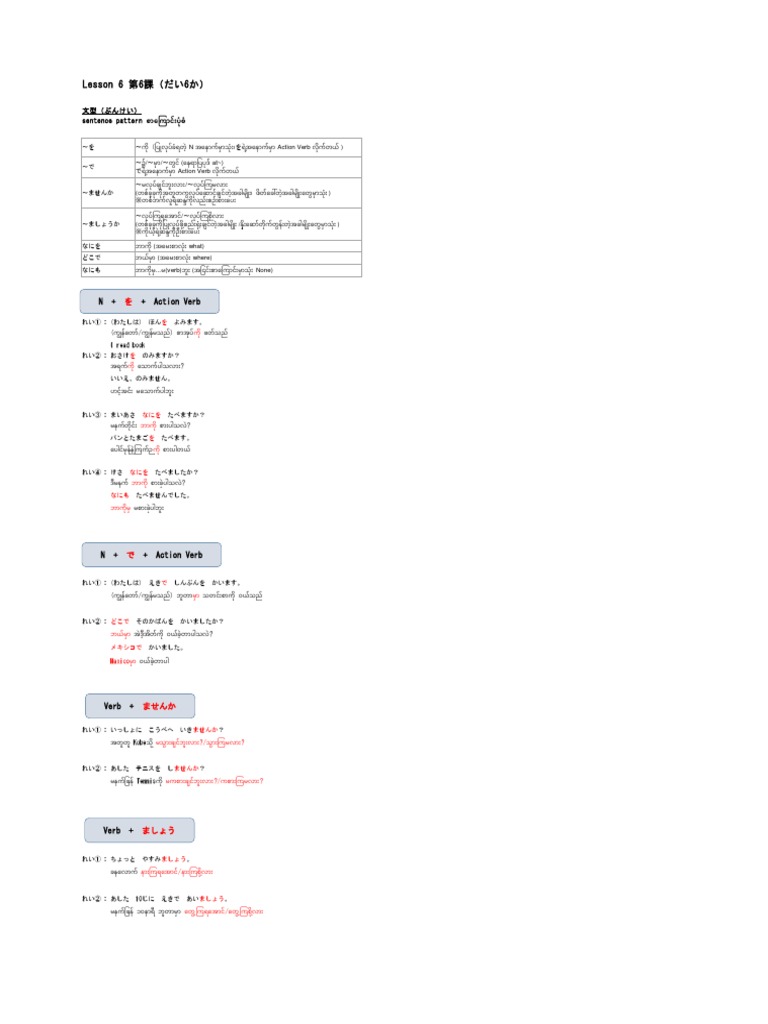 N5 だい6か Notes | PDF