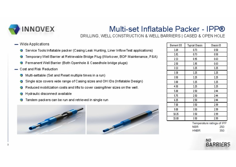 Multi-Set Inflatable Packer IPP Poster | PDF