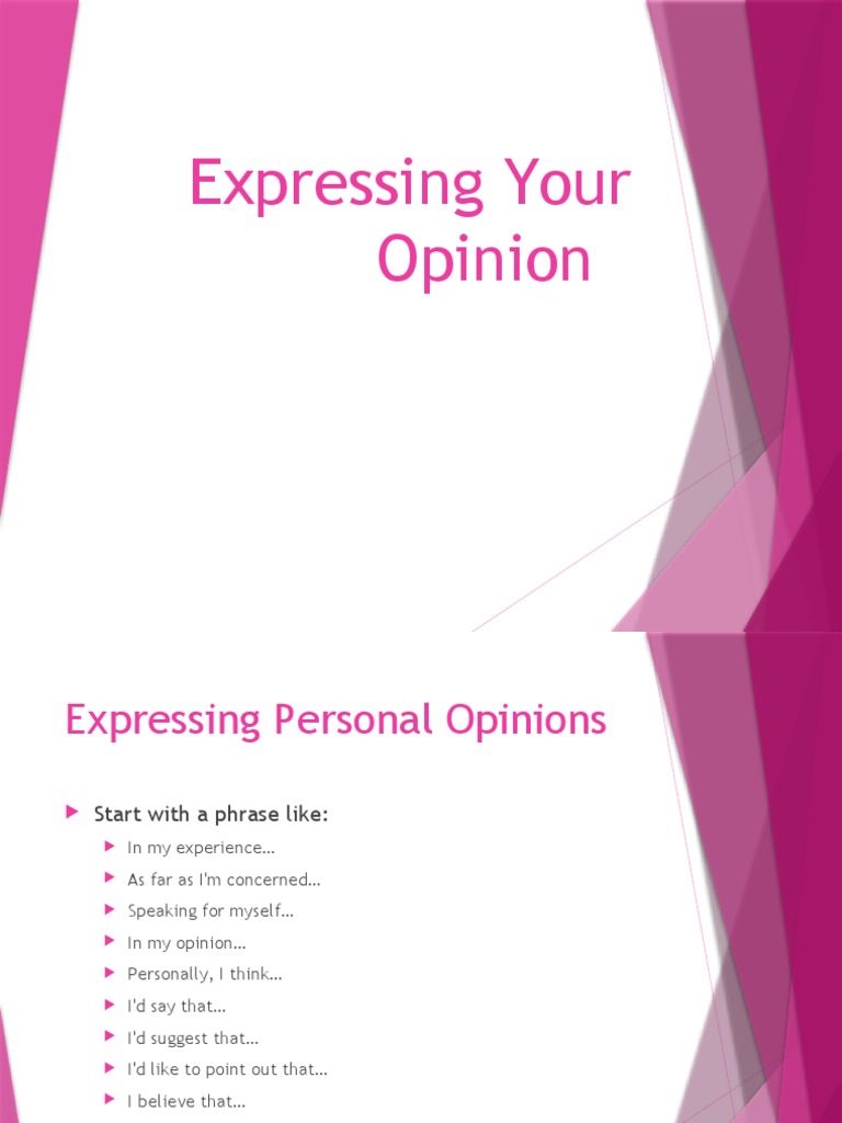 expressing opinion | PDF