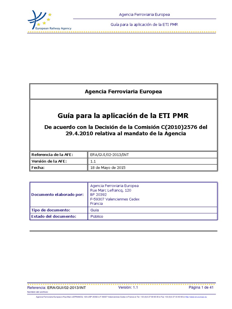 Guide For The Application of The PRM TSI (En) - ES | PDF