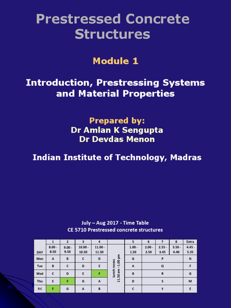 PSC Mod1a | PDF | Prestressed Concrete | Deformation (Engineering)