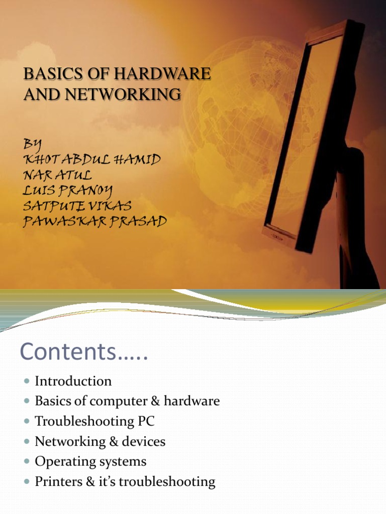 Basics Of Computer And Networking Pdf Printer Computing Network