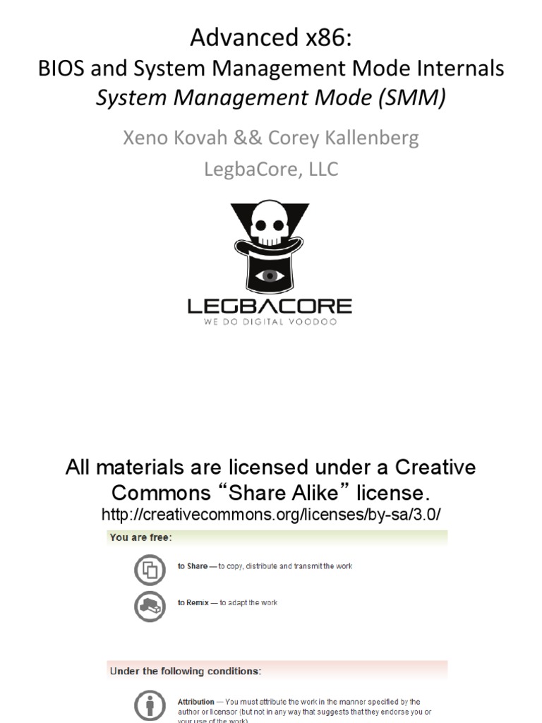 Day1 - 07 - Advanced x86 - BIOS and SMM Internals - SMM | PDF
