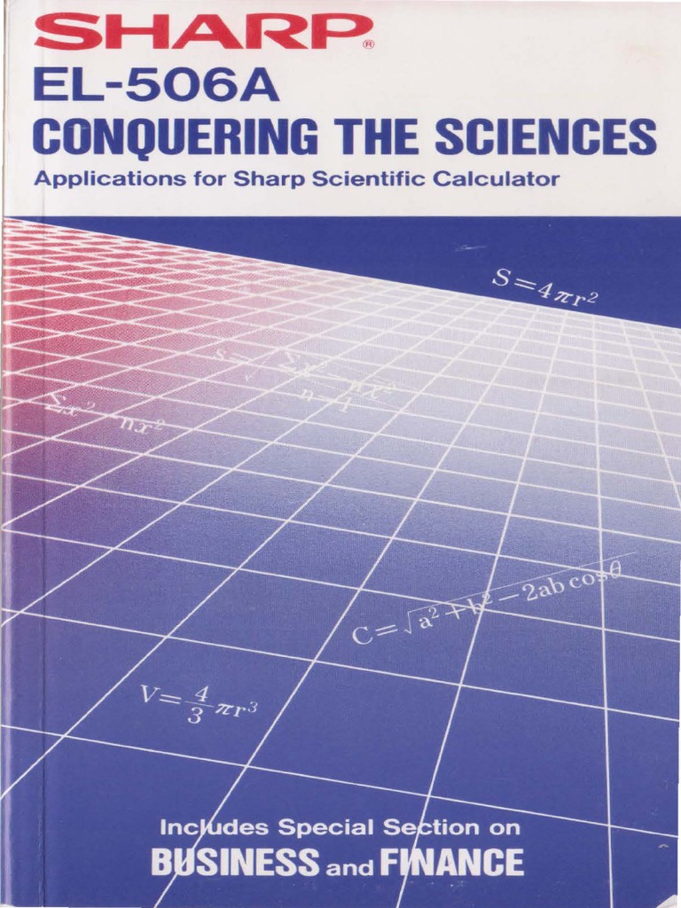 Sharp EL-506A - Conquering The Sciences | PDF