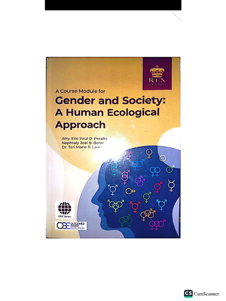 Gender and Society A Human Ecological Approach | PDF