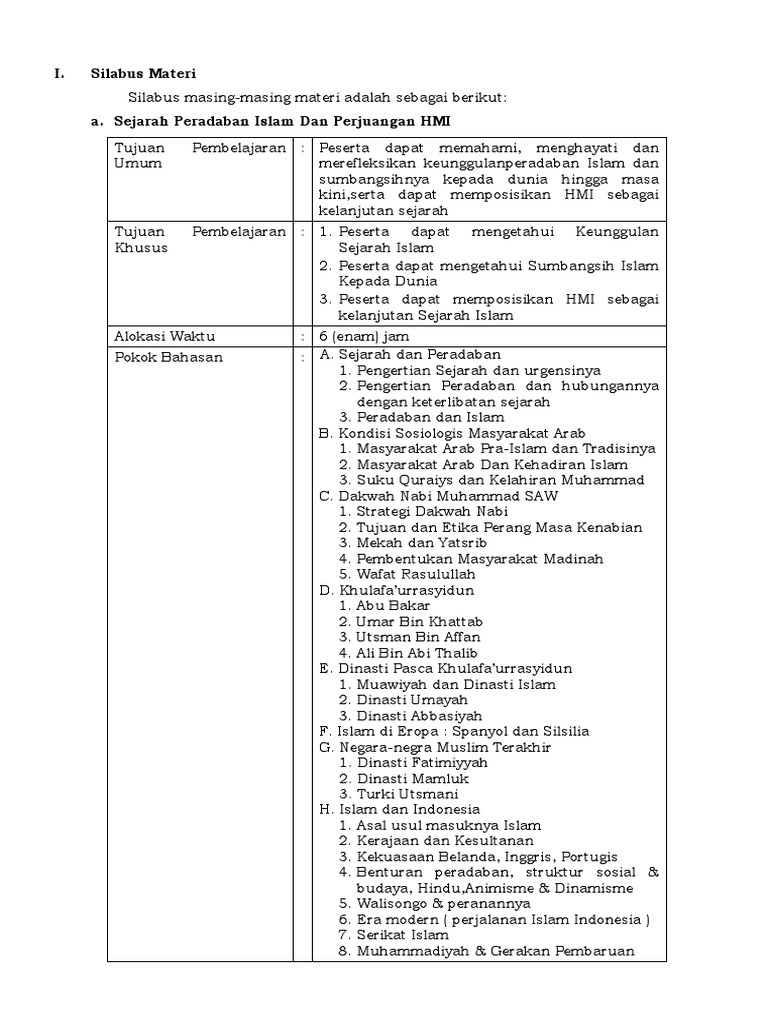 Silabus Materi | PDF