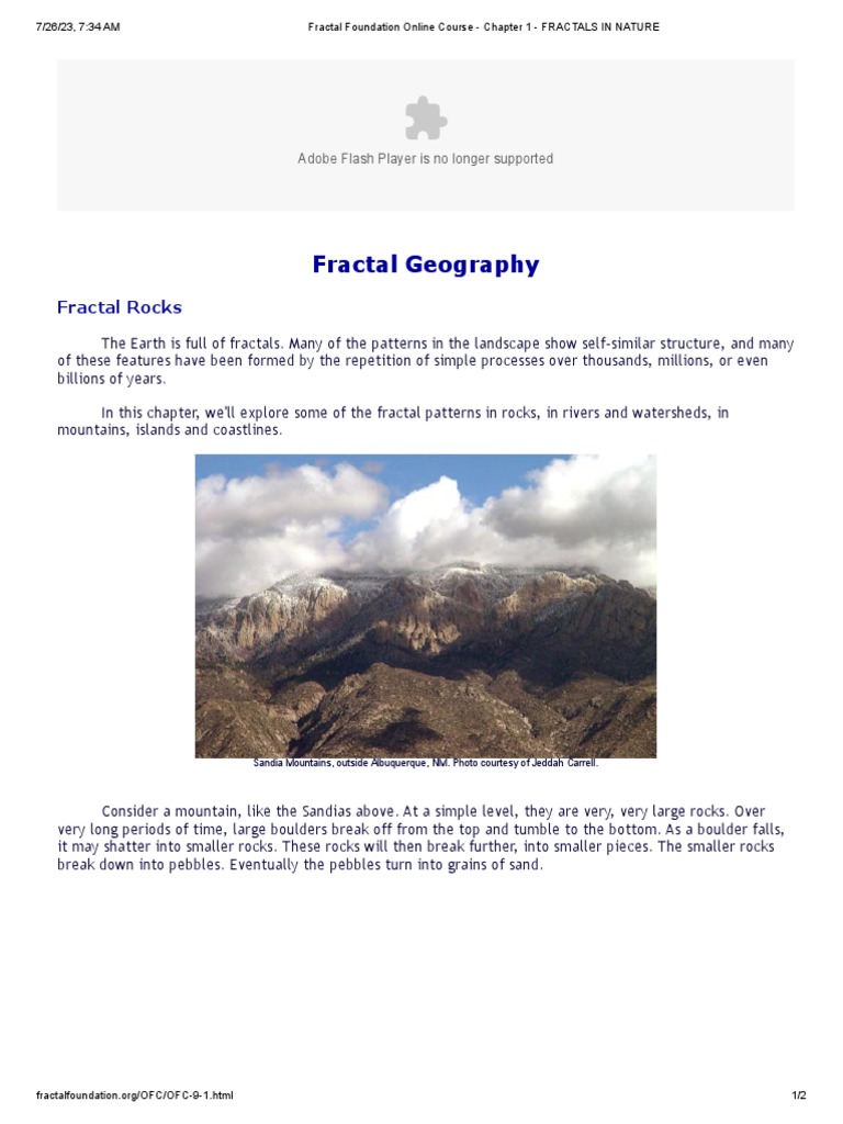Fractal Foundation Online Course - Chapter 1 - FRACTALS in NATURE | PDF ...