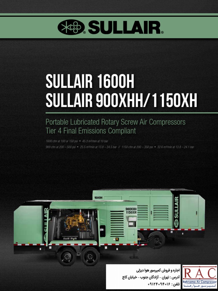 Sullair 1600h 1150xh 900xhh | PDF