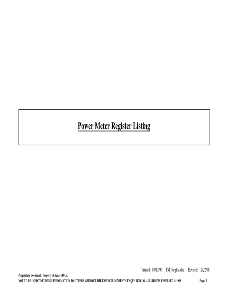 PM600 - PM - 600 - Modbus - List2 | PDF