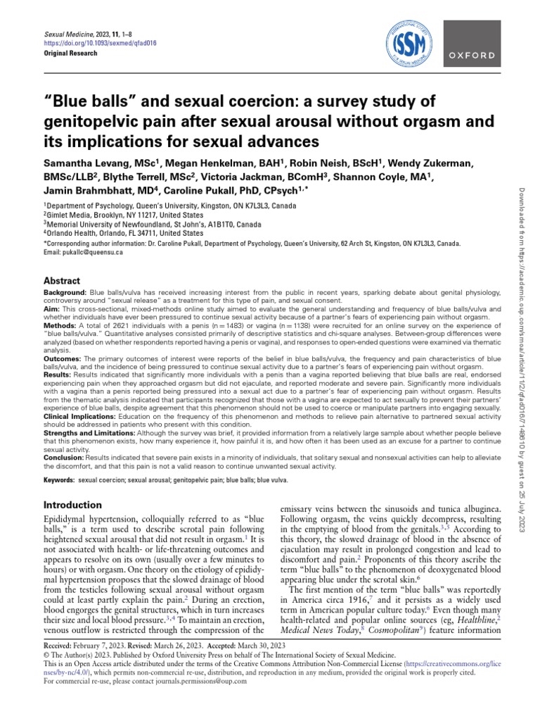 Blue Balls Studie | PDF