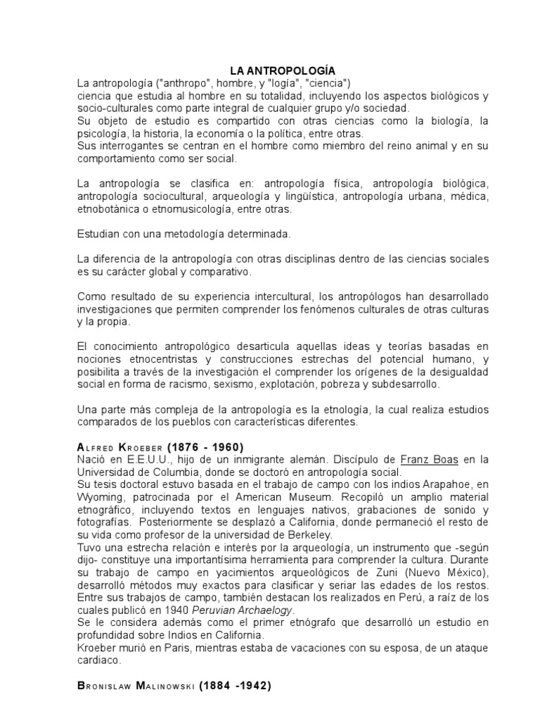 La Antrop. | PDF | Antropología | Antropología cultural