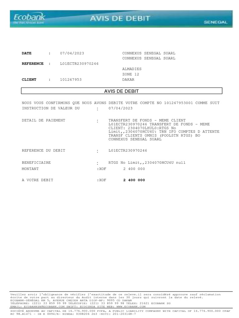 Avis Debit Keur Bakka | PDF