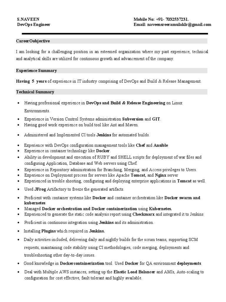 Naveen Profile. | PDF | Version Control | Information Technology