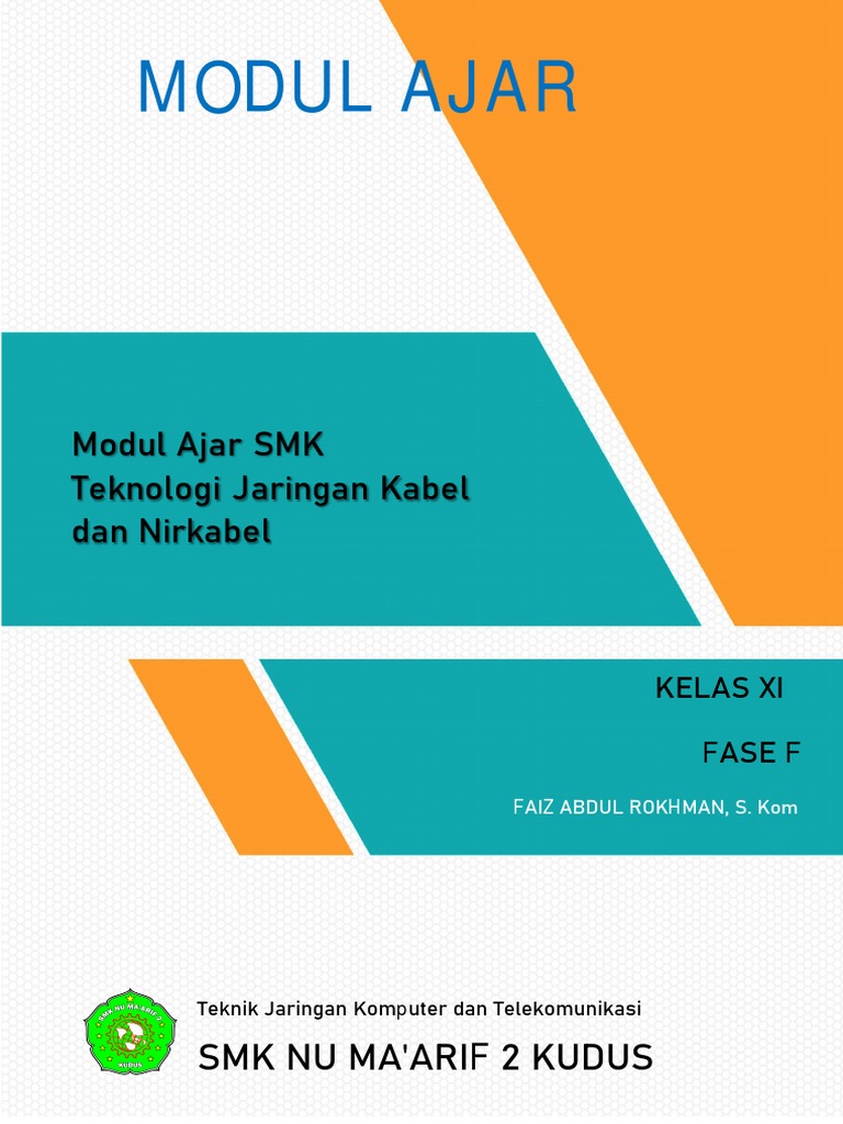 Modul Ajar: Modul Ajar SMK Teknologi Jaringan Kabel Dan Nirkabel | PDF