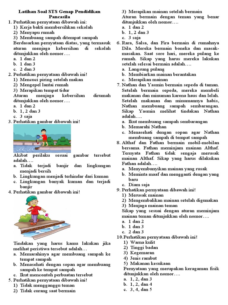 Latihan Soal STS Pancasila Genap | PDF | Griya & Taman