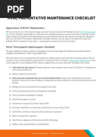 Hvac Preventive Maintenance Checklist | PDF | Energy Technology ...