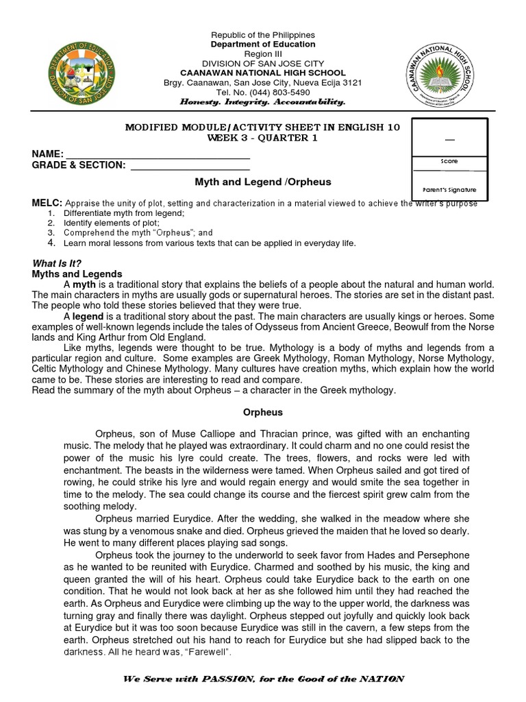 English10 Quarter 1 Module 3 Modified | Download Free PDF | Greek ...