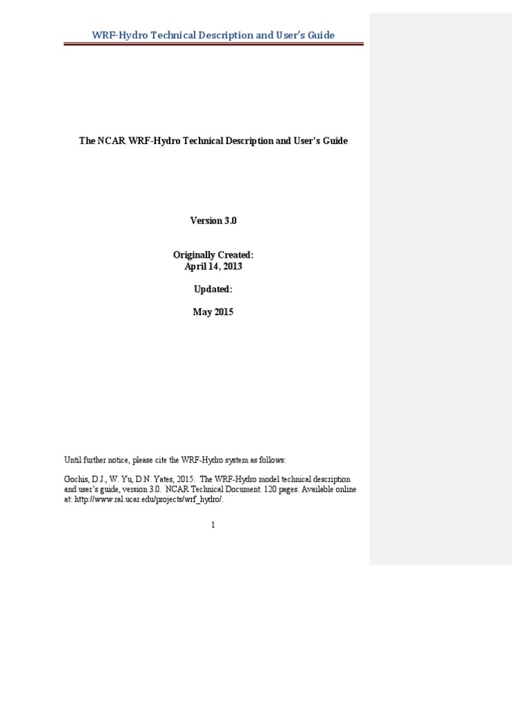 WRF Hydro User Guide v3.0 | PDF | Programming | Computer Program