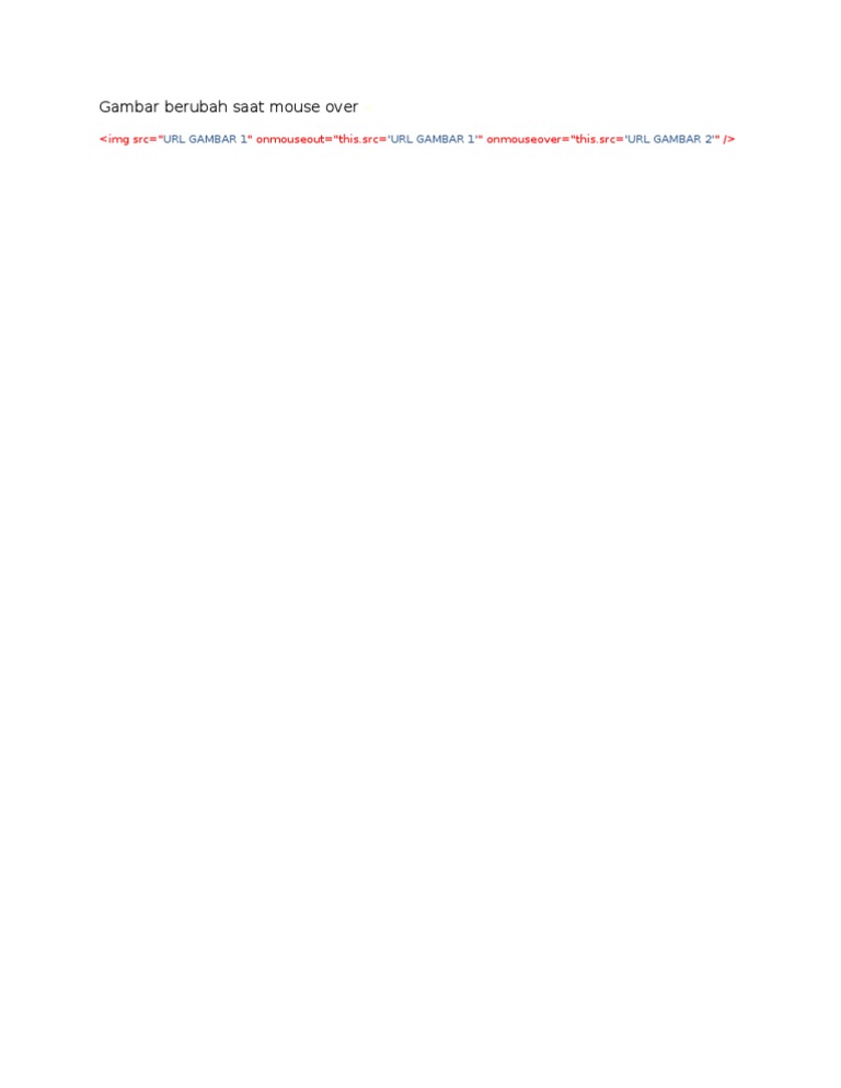 Gambar Berubah Saat Mouse Over | PDF