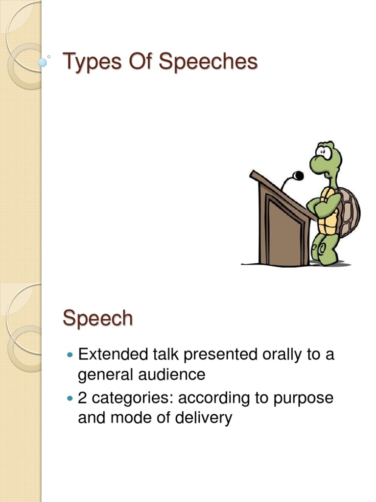 Types of Speeches | PDF